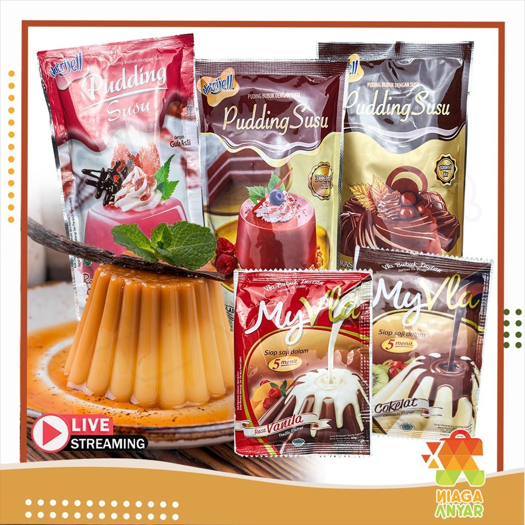 Jual NA Nutrijell Pudding Susu / My Vla / Lapis Susu Santan All Variant ...