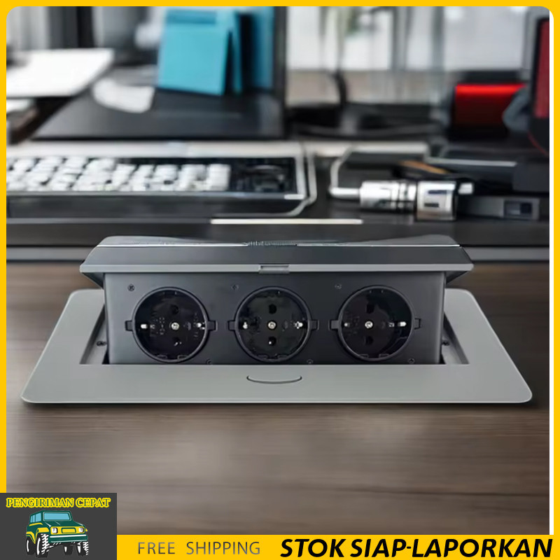 Jual Meeting Tanam 3 Soket pop-up Desktop Tertanam Stopkontak Floor ...