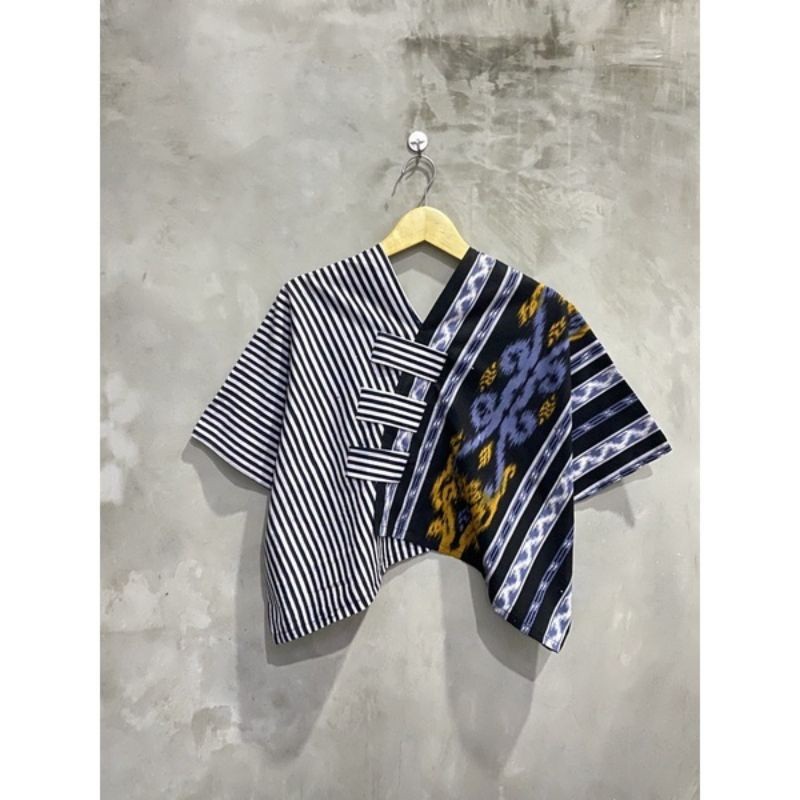 Jual CROP TOP ETNIK BATIK SHANUM MODEL OVER SIZE ATASAN TENUN BLOUSE ...