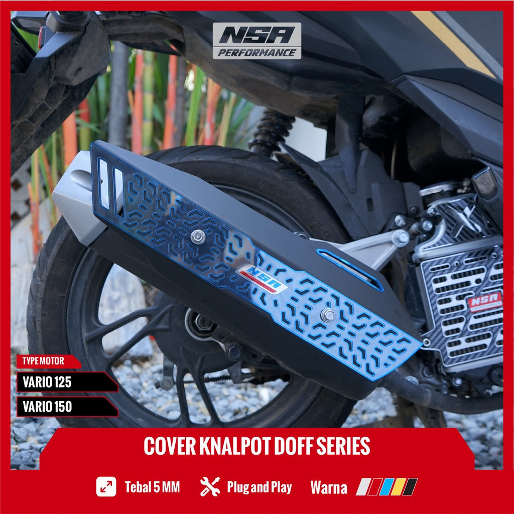 Jual NSA COVER KNALPOT VARIO 125 150 DOFF & CARBON SERIES TUTUP KNALPOT ...