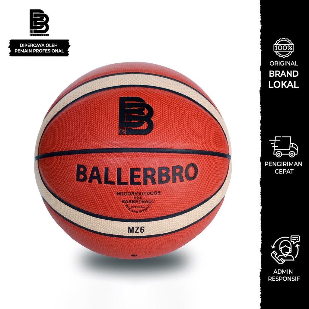 Jual Bola Basket Ballerbro MZ6 (Leather) | Shopee Indonesia