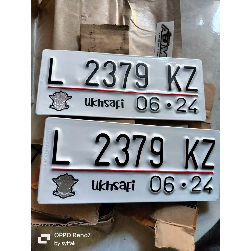 Jual Plat nomor motor putih custom baut tanam / plat motor bebas custom ...