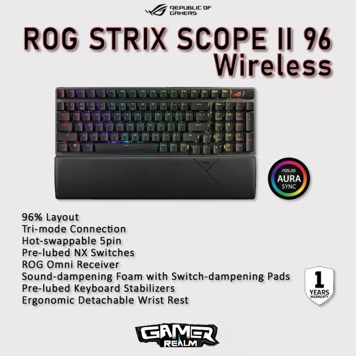 Jual ASUS ROG Strix Scope 2 96 Tri Mode Connection Gaming Keyboard ...