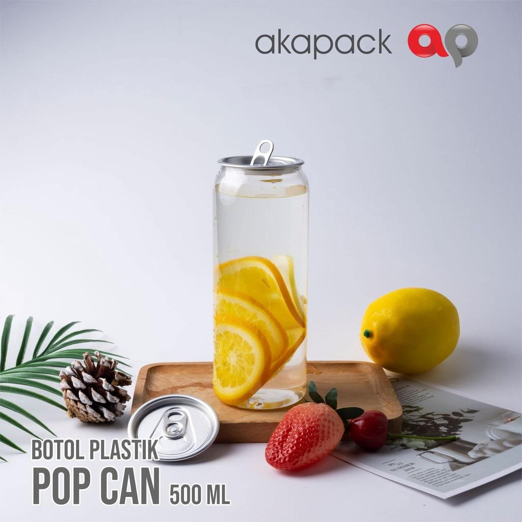 Jual Botol plastik Pet Can 500ml tutup kaleng / pop can transparan ...