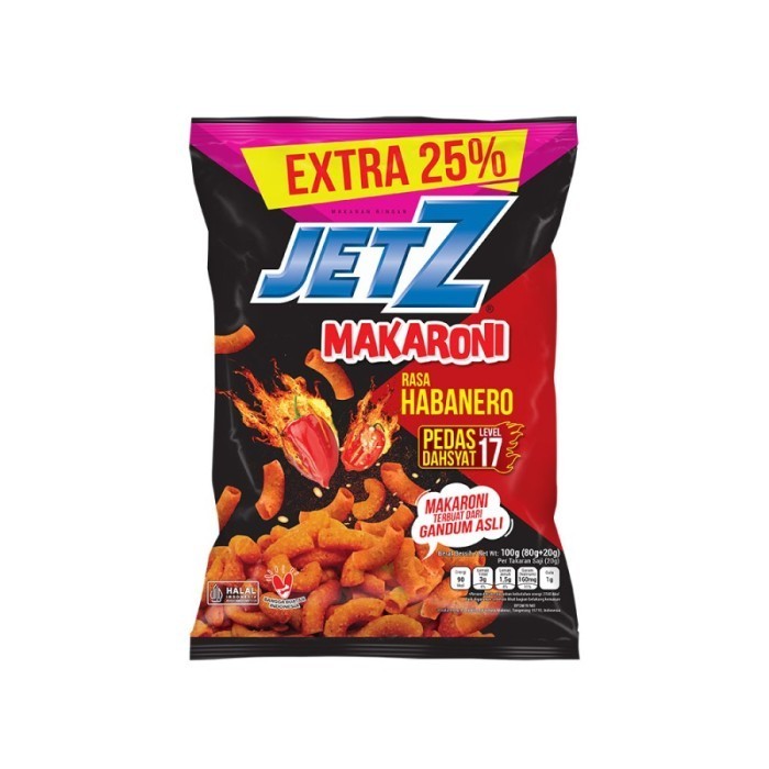 Jual Jetz Makaroni Habanero Pedas Level 17 100 Gram | Shopee Indonesia