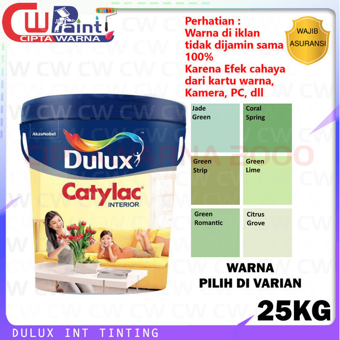 Jual Dulux Catylac Tinting Cat Tembok Dinding Interior Hijau Green 25 ...