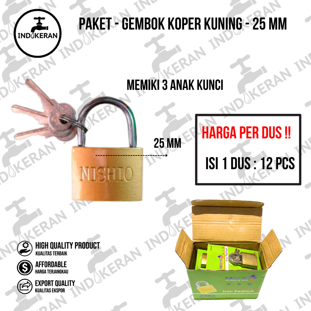 Jual 1 BOX Gembok Koper 25 MM - 12 PCS | Shopee Indonesia