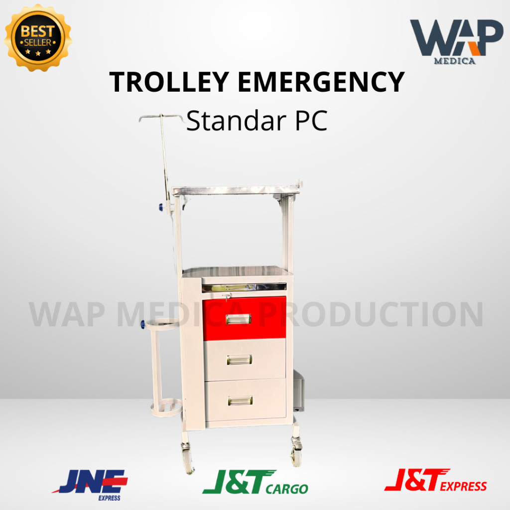 Jual TROLLEY EMERGENCY STANDAR PC | EMERGENCY TROLI STANDAR PLAT BESI ...