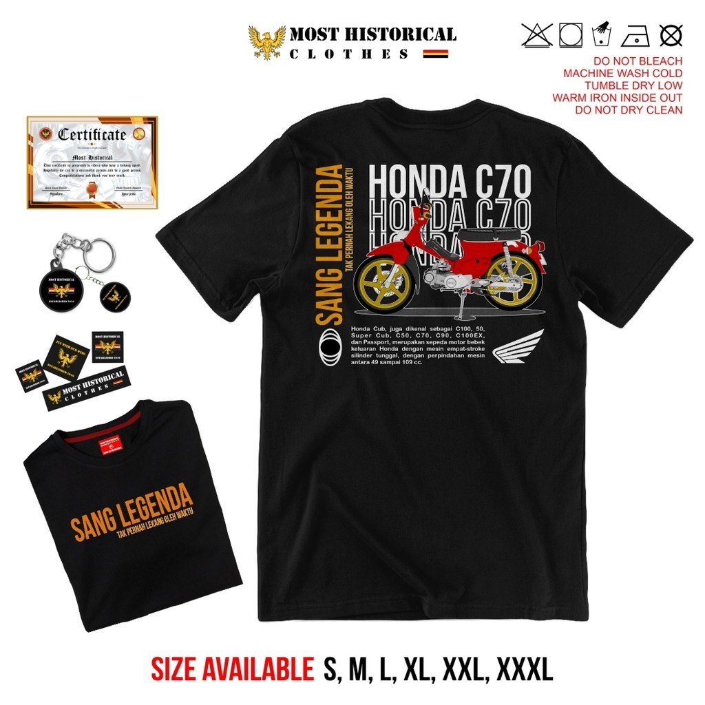 Jual Most Historical | Kaos C70 Super Club Kaos Motor Kaos Cotton ...