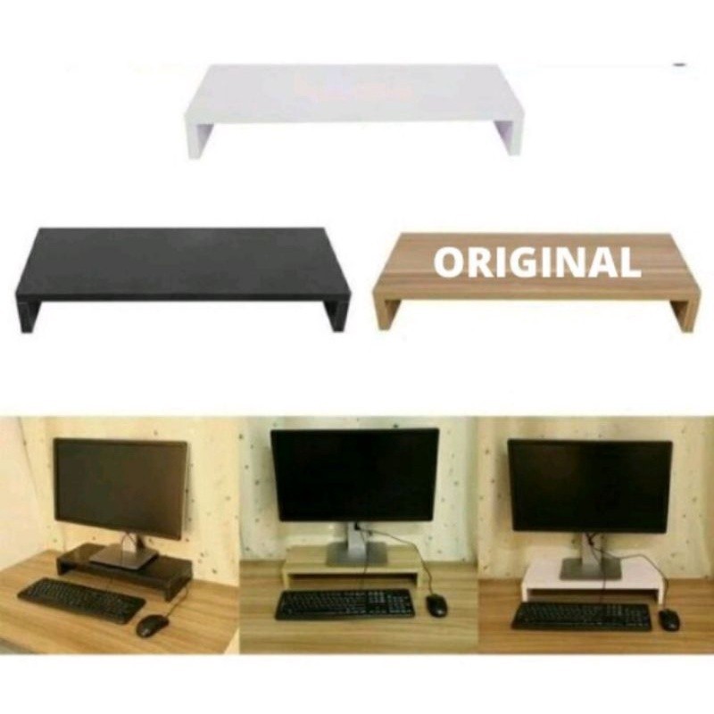 Jual Stand Monitor Dudukan Meja Laptop Kayu Jatibelanda | Shopee Indonesia