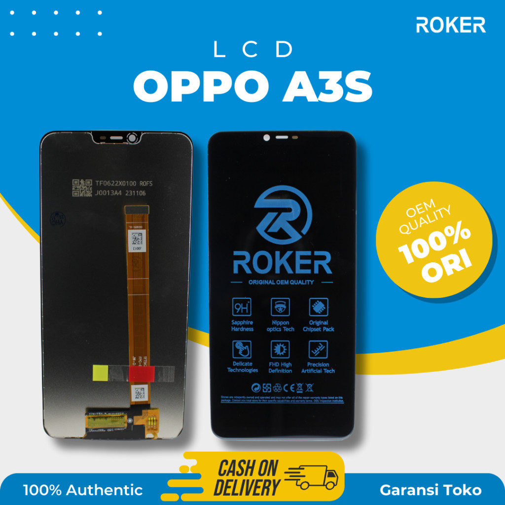 Jual LCD TOUCHSCREEN ROKER LCD ROKER OPPO A3S / OPPO A5/ REALME 2 / REALME C1 FULLSET ORIGINAL ...
