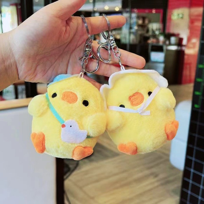 Jual Gantungan Kunci Boneka Lucu Ayam Chick Duck Plush Keychain ...