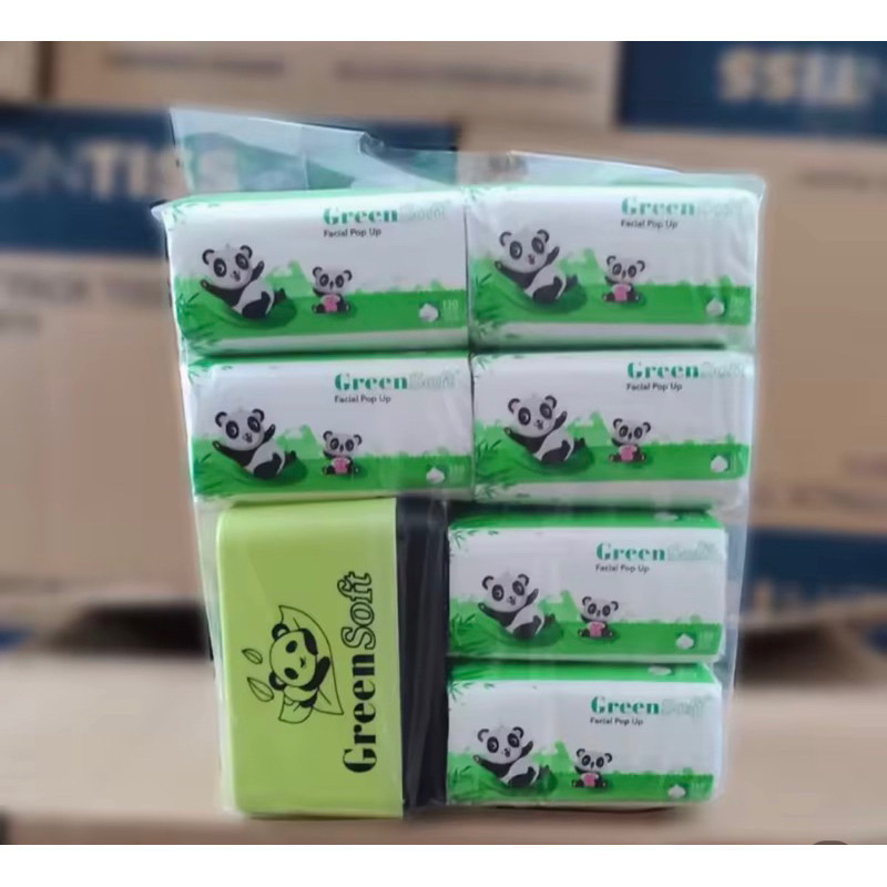 Jual TISU GREENSOFT POPUP 130 SHEETS + BOX FACIAL TISSUE POP UP 130s ...
