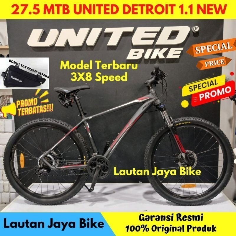 Jual Sepeda Gunung 27.5 UNITED DETROIT 1.1 24 SPEED | Shopee Indonesia