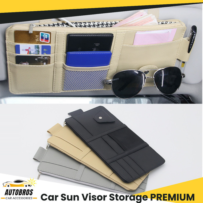 Jual Car Sun Visor Storage Tempat Penyimpanan Mobil dengan Resleting ...