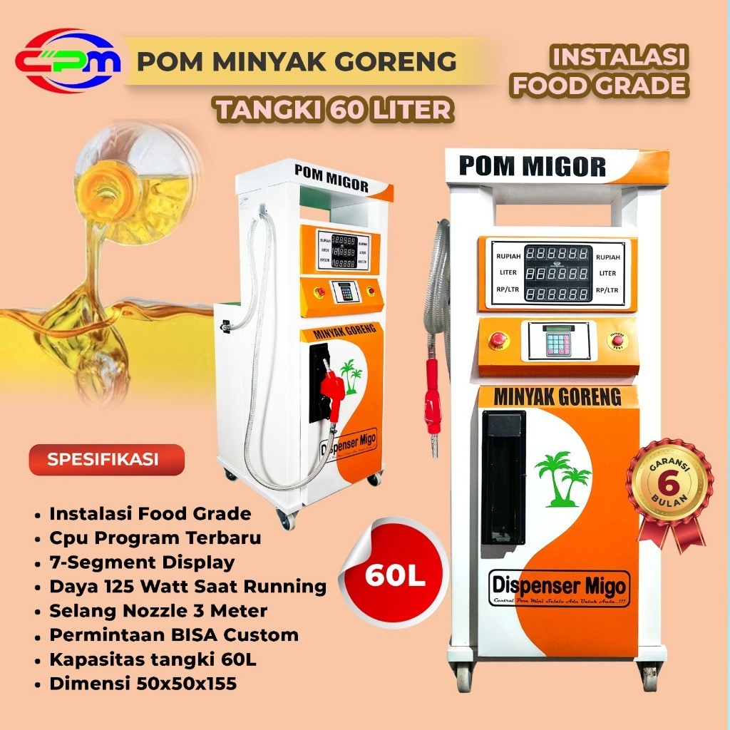 Jual Pusat Pom Migo - Pom Minyak Goreng 1 Nozzle 60 Liter | Shopee ...