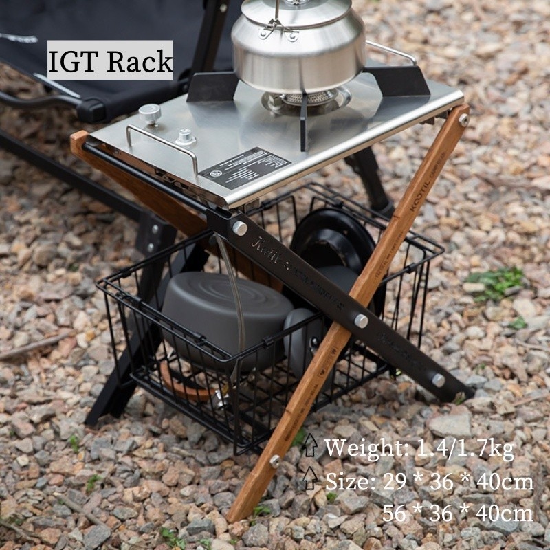 Jual IGT Table Accessories Double-layer Storage Shelf Outdoor Camping ...