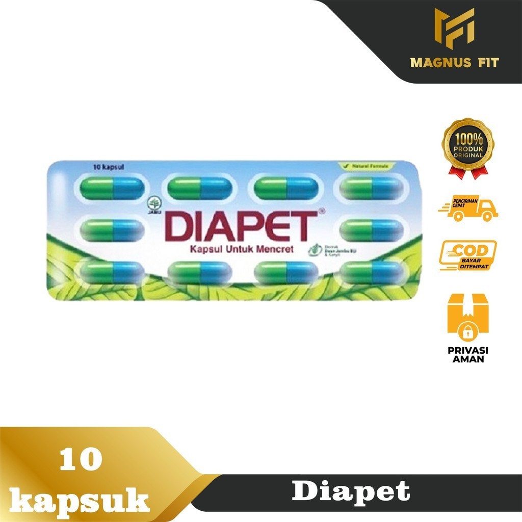 Jual Diapet 10 Kapsul - Mengurangi Frekuensi Buang Air Besar/ Mencret ...