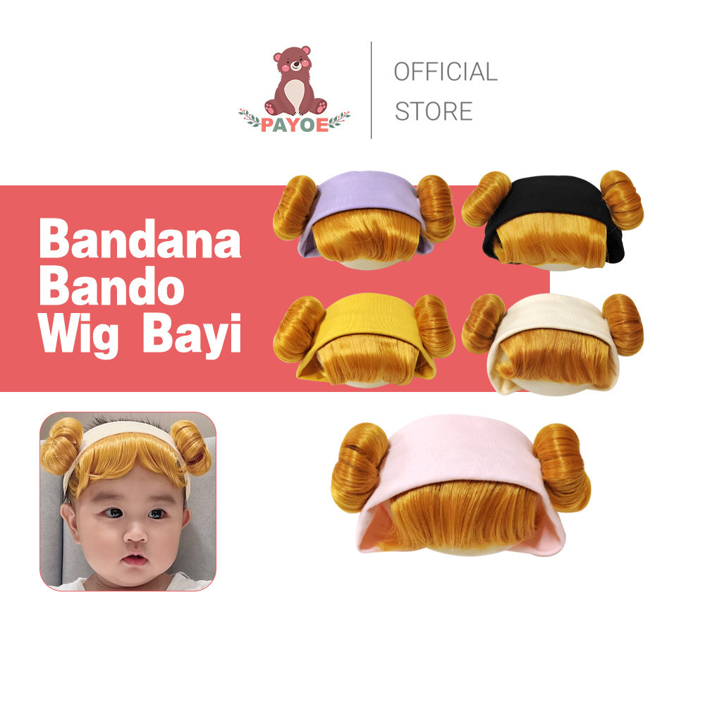 Jual PAYOE Bandana Rambut Palsu Bayi Korea Import Bandana Wig Anak ...