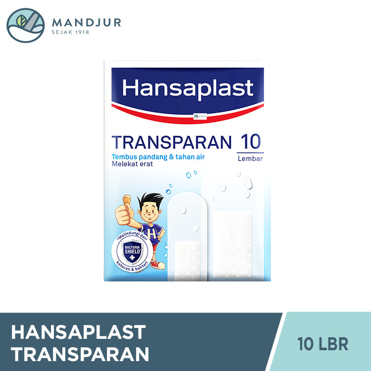 Jual Hansaplast Plester Transparan 10 Lembar - Plester Transparan Anti ...