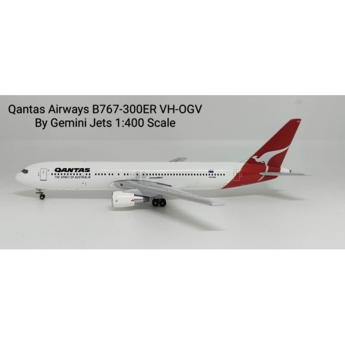 Jual DIECAST PESAWAT TERBANG Qantas Airways B767-300ER VH-OGV By Gemini ...
