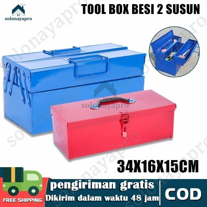 Jual Tool Box Besi 2 Susun Tempat Perkakas Kerja Tool Box Besi Dua ...
