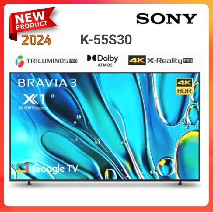 Jual SONY K-55S30 / 55S30 4K GOOGLE TV 55 inch 2024 series | Shopee ...