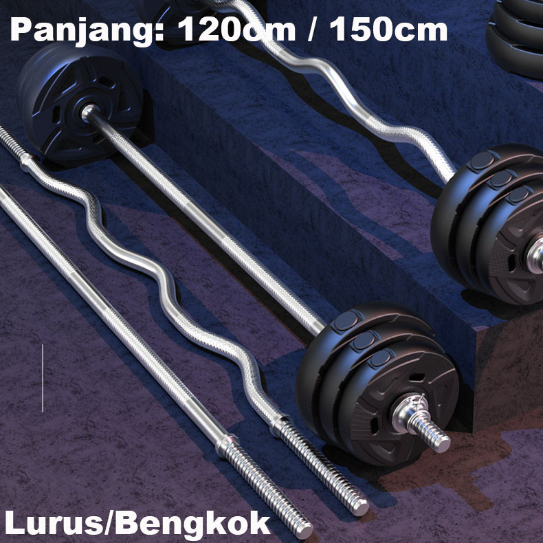 Jual COD Set Barbel Barbel Bar Lurus, Peralatan Gym Rumah, Desain Bar ...