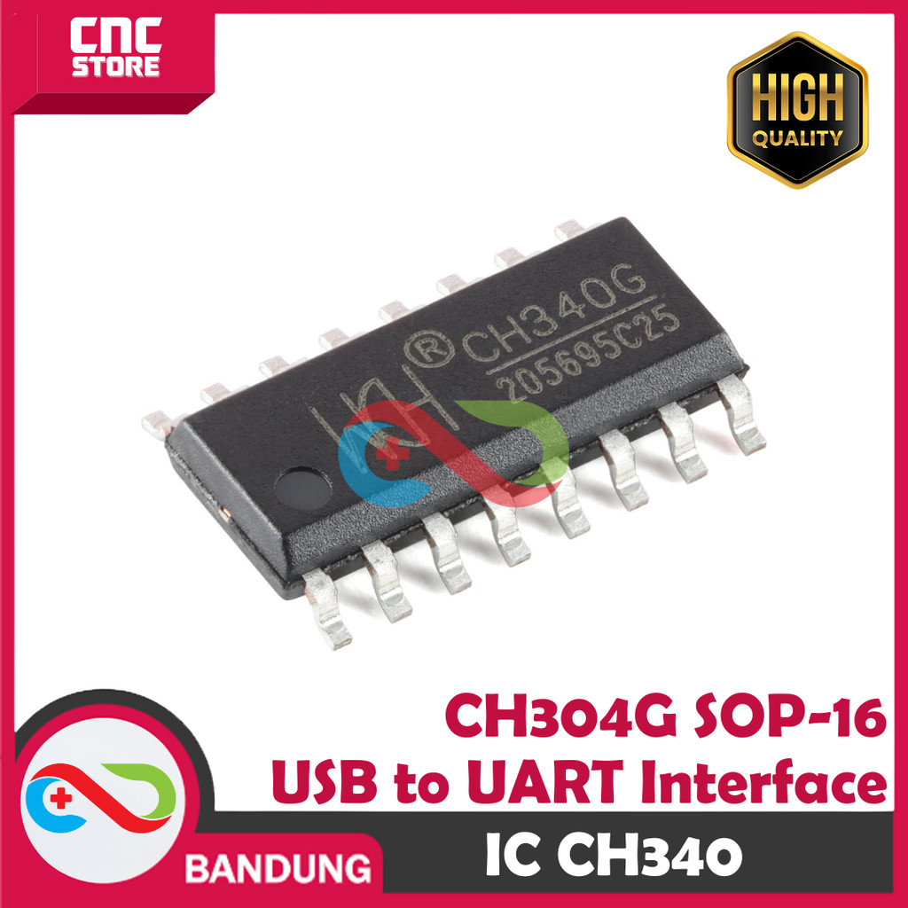 Jual IC CH340 SMD CH340G USB SERIAL TTL UART RS232 CHIP CH 340 SOP16 ...