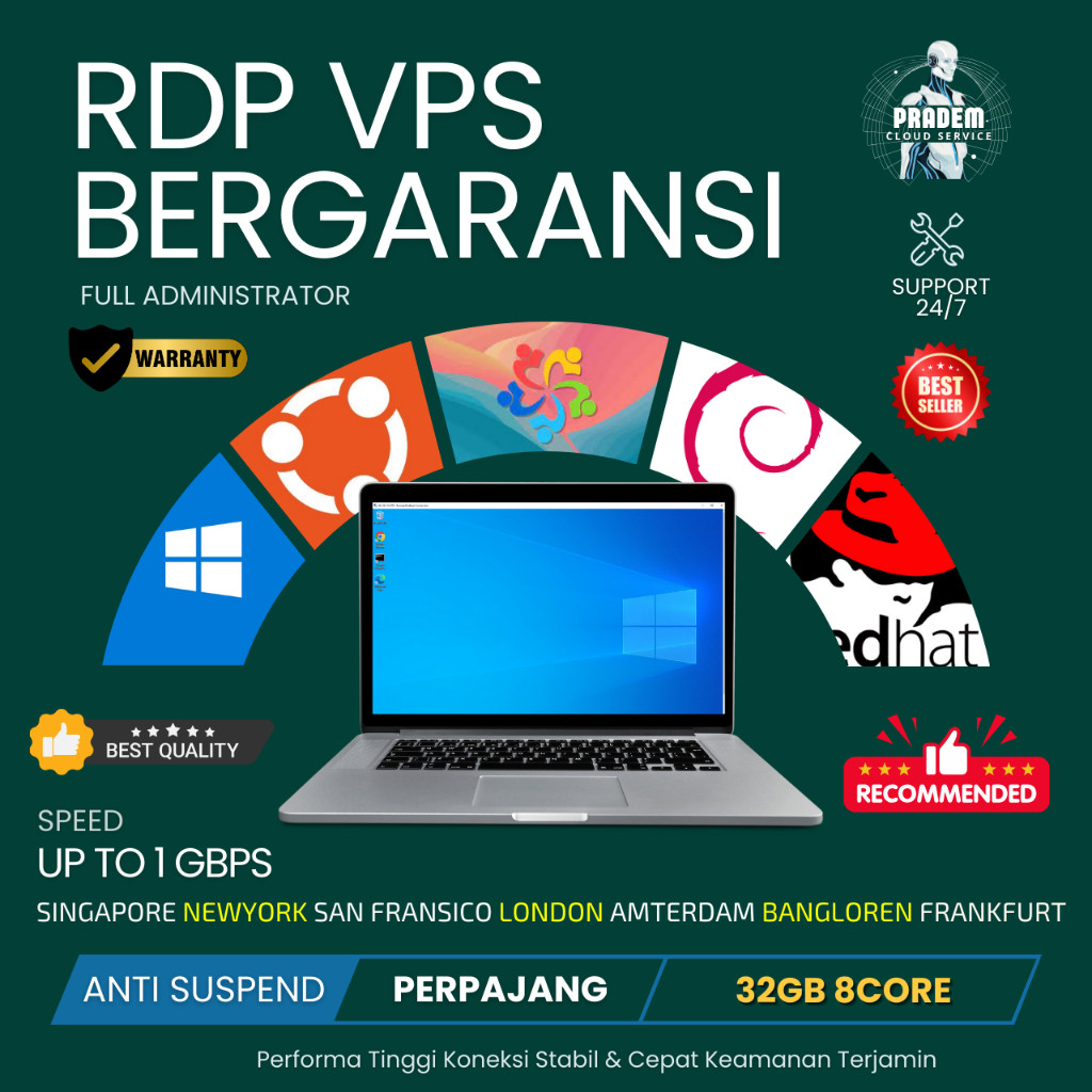 Jual RDP WINDOWS RAM 32GB 8 CPU FULL ADMINISTRATOR, FULL GARANSI 30 HARI | Shopee Indonesia