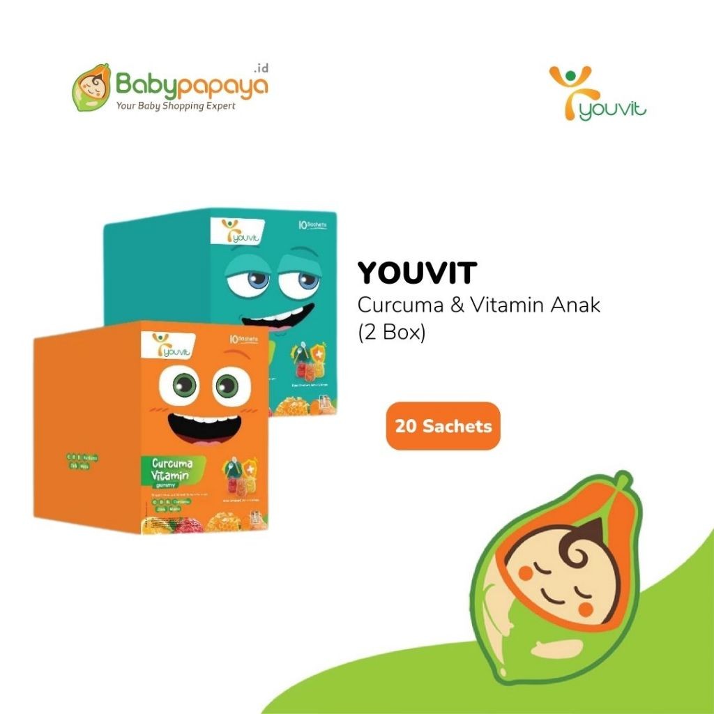 Jual Youvit Curcuma & Vitamin Anak 20 Sachet (2 Box) dengan Curcuma ...
