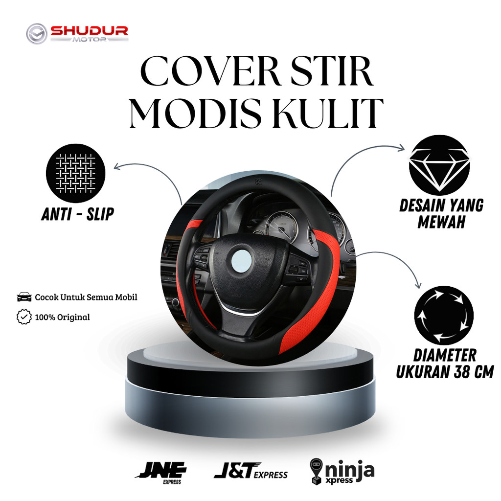 Jual Sarung Stir Mobil Kulit Premium Motif Kulit Modis Fiber Karbon ...
