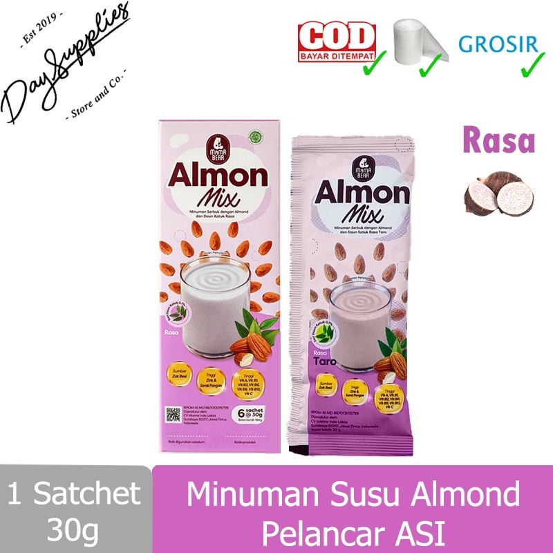 Jual (PROMO CUCI GUDANG) Mama Bear Almon Mix rasa TARO (1 Satchet @ 30g ...
