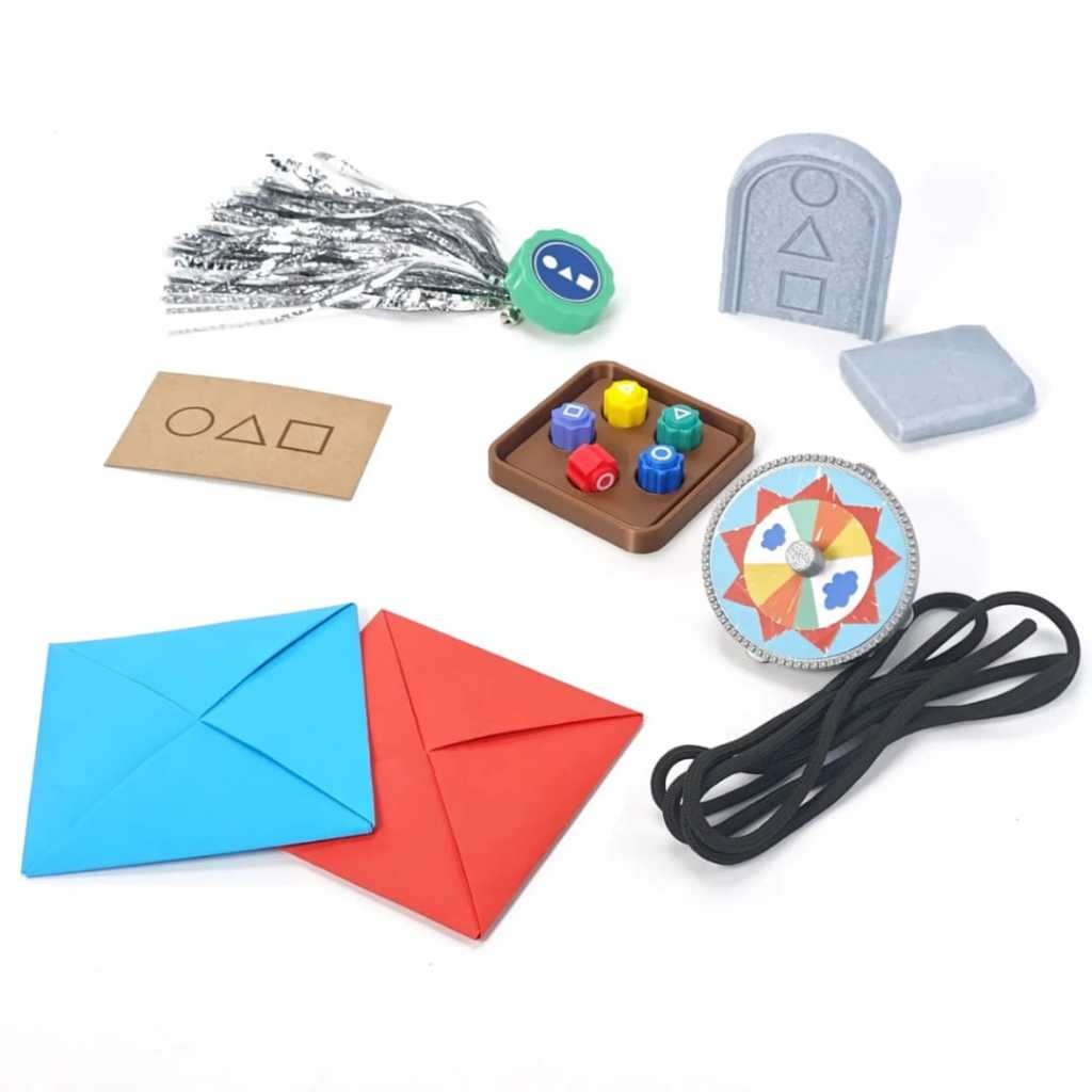 Jual Mainan squid game set gonggi ddakji jebi kick paengy dakji bulu ...