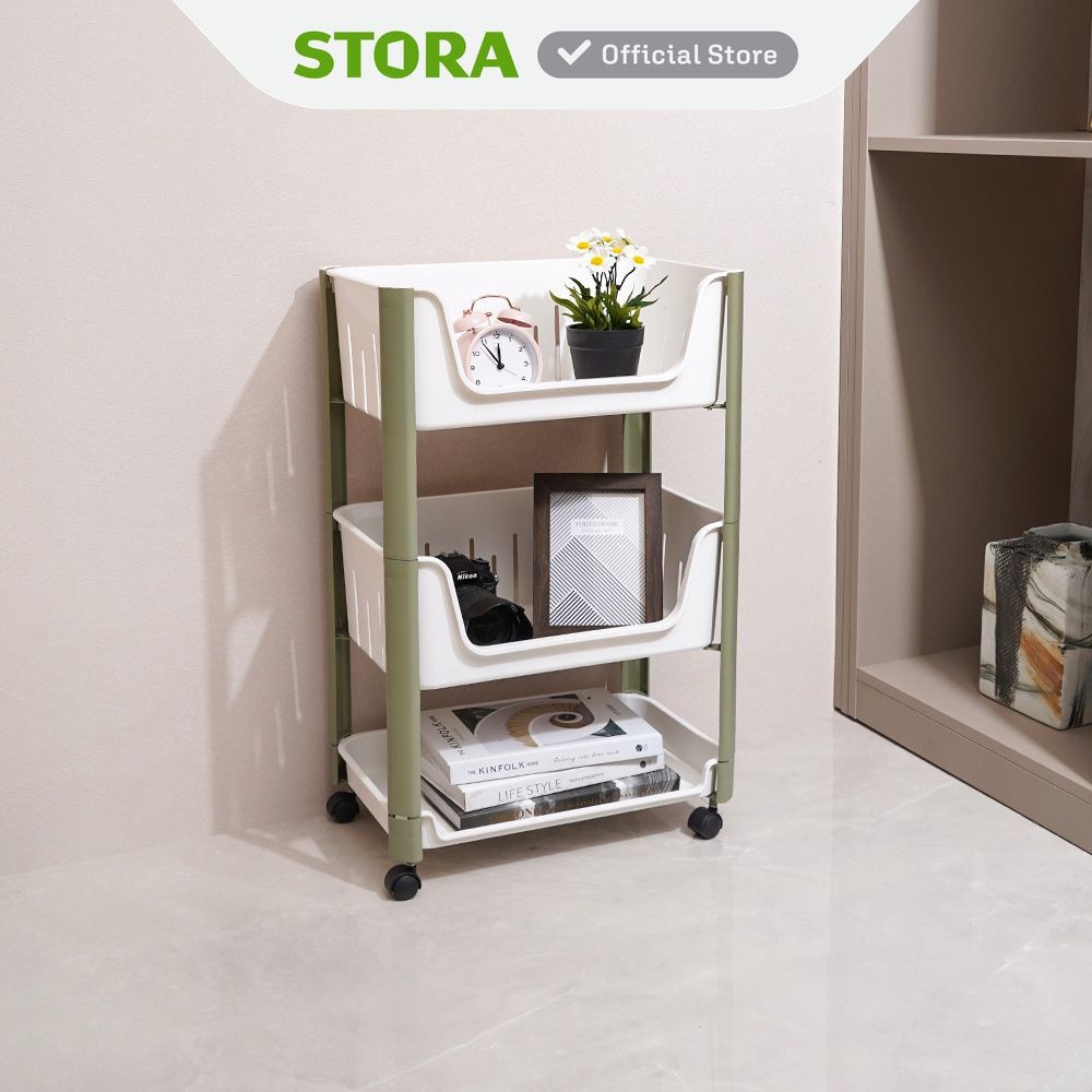 Jual Stora Rak Troli 3 Tingkat Plastic - Hijau Tempat Penyimpanan ...