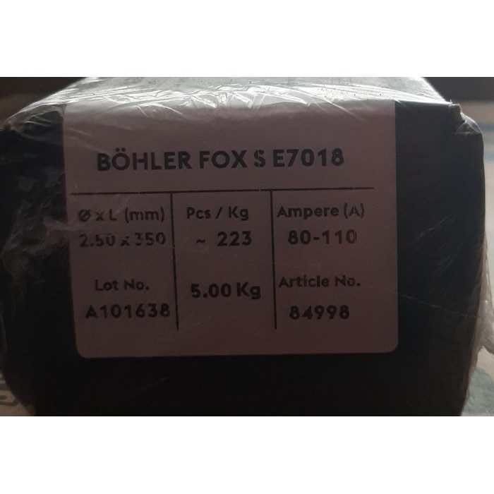 Jual Kawat las BOHLER FOX S E7018 2,5MM (5kg) | Shopee Indonesia