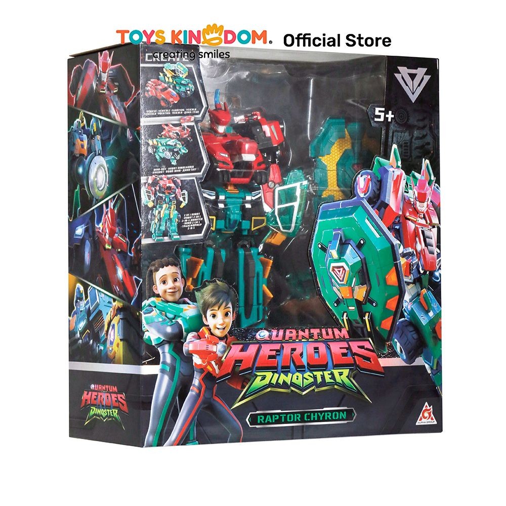 Jual Toys Kingdom Alpha Group Quantum Heroes Dinoster Robot Raptor ...