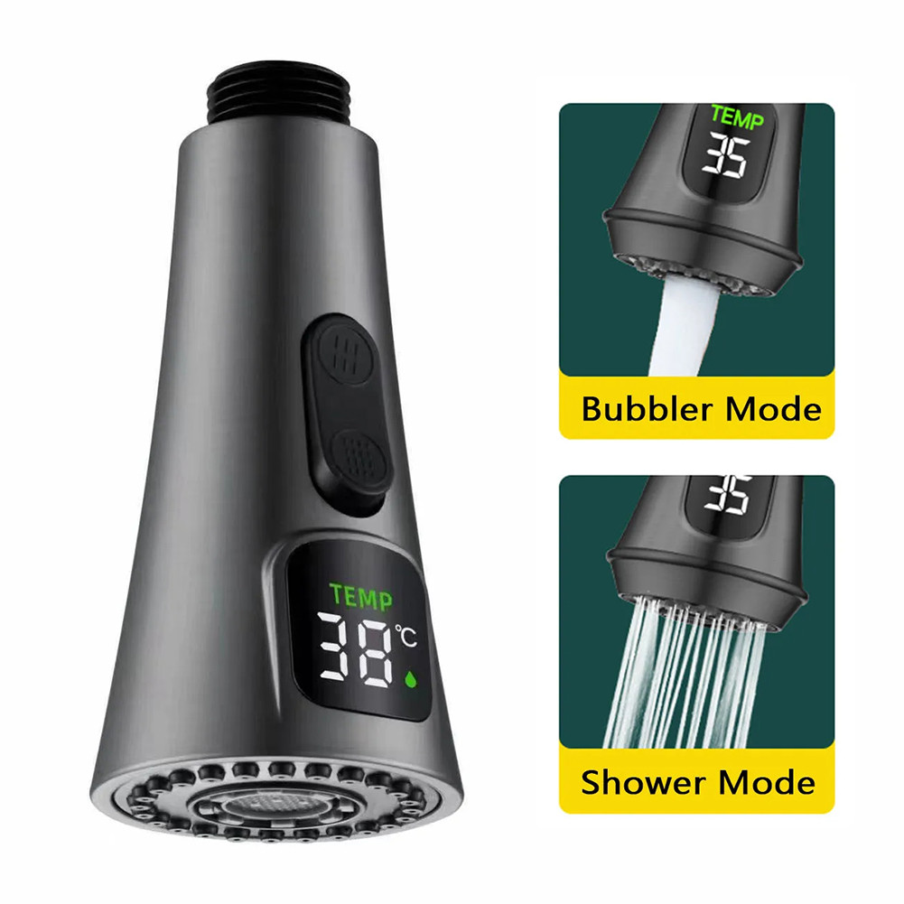 Jual Kitchen Faucets Pull Out Sink Water Tap Nozzle 2 Modes Temperature ...