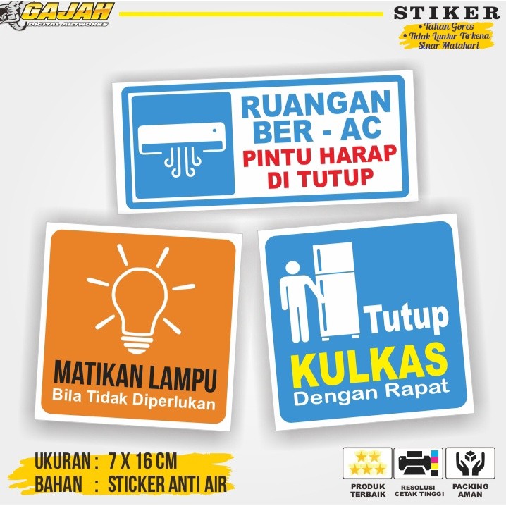 Jual STIKER HEMAT ENERGI / STIKER HEMAT LISTRIK / STIKER MATIKAN LAMPU ...