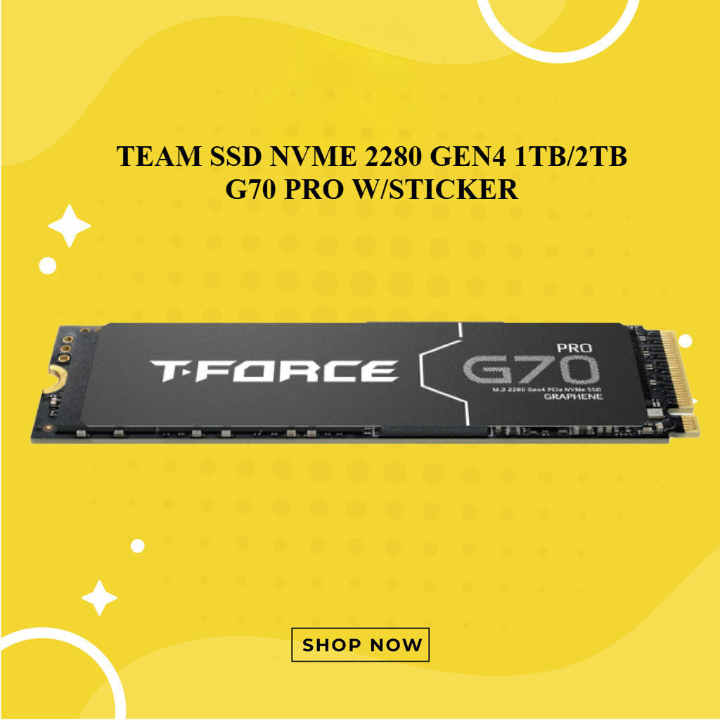 Jual TEAM SSD NVME 2280 GEN4 1TB/2TB - G70 PRO W/STICKER | Shopee Indonesia