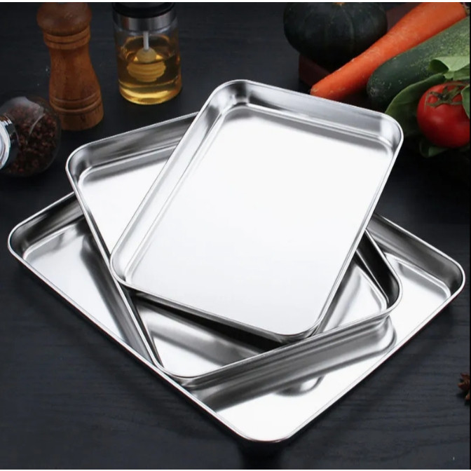 Jual Earth Store - Nampan Stainless Steel Persegi Tray Loyang Makanan ...
