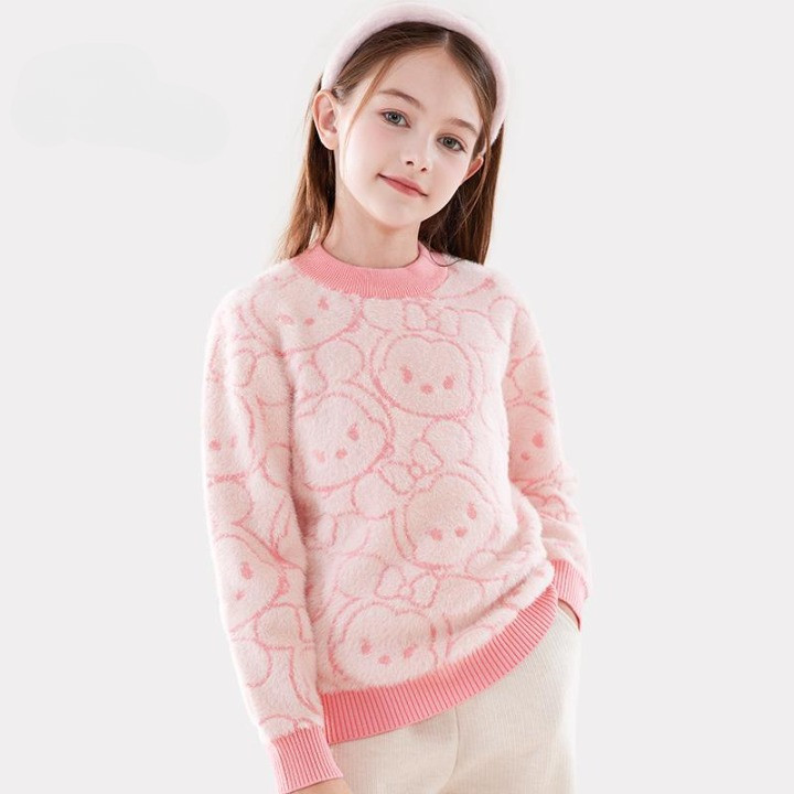 Jual ( TOP2831 ) Atasan sweater lengan panjang anak perempuan knitted ...