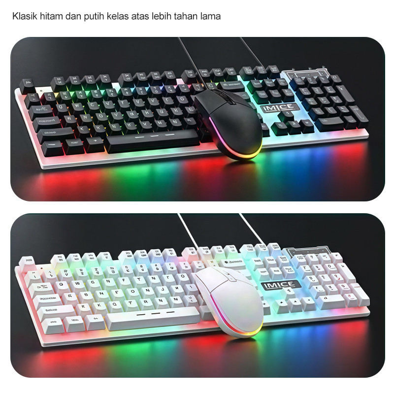 Jual Set keyboard dan mouse gaming iMICE dengan nuansa mekanis untuk ...
