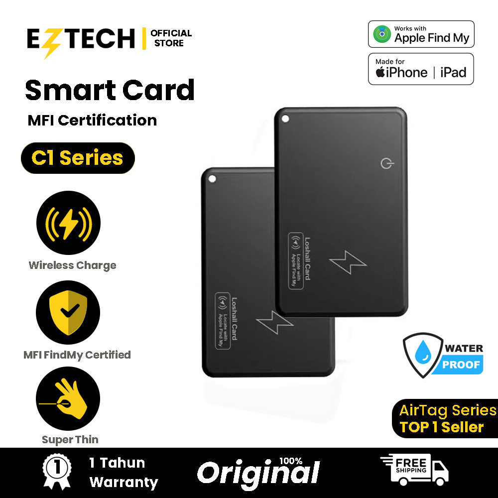 Jual EZTECH Smart Tag Kartu C1 Card GPS Locator Bluetooth iOS Support Only Ultra Thin WaterProof ...
