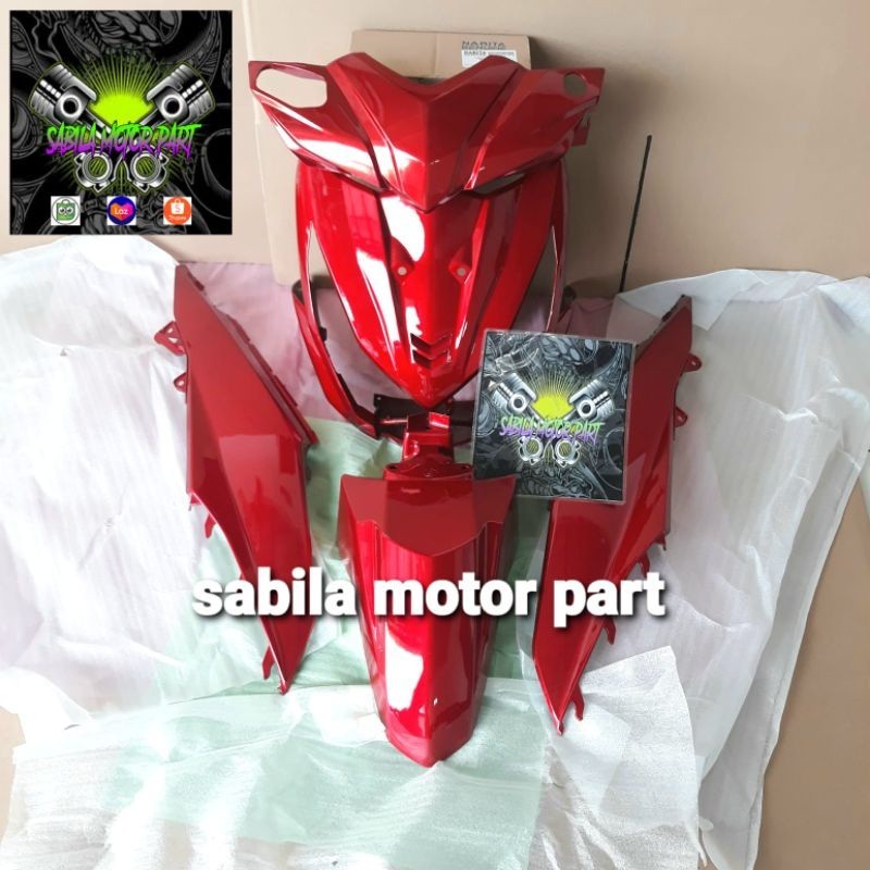 Jual cover body full halus honda beat fi 2013 2015 warna marun setater ...