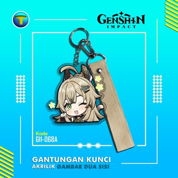 Jual Gantungan kunci Kirara Genshin Impact Keychain aksesoris souvenir gift hadiah gamer ganci ...