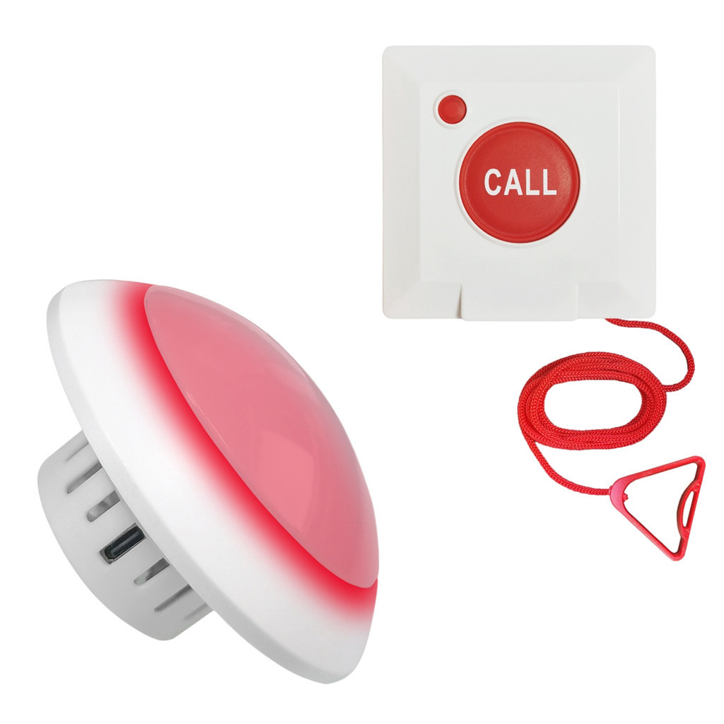 Jual Caregiver Pager Panic Button Wireless Nurse Call Siren Alarm ...