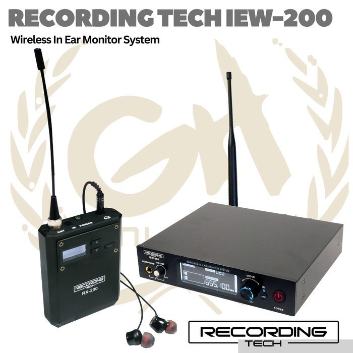 Jual RECORDING TECH IEW-200 Wireless Stereo In Ear Monitoring System ...