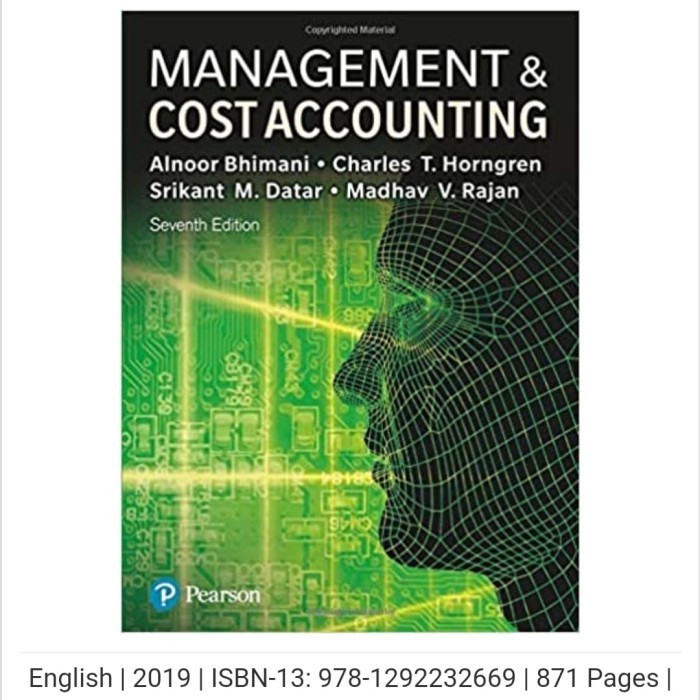 Jual E book Management and Cost Accounting 7th Seventh Edition Horngren ...