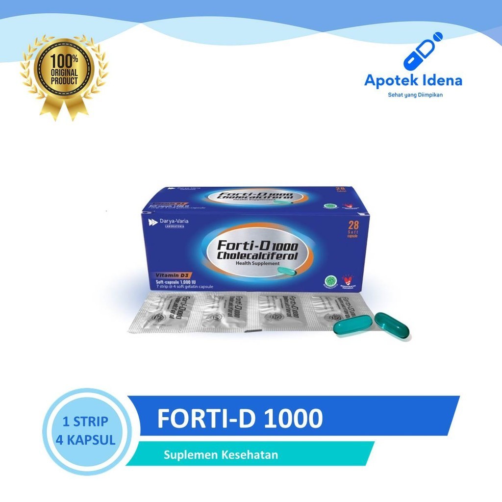 Jual FORTI D 1000 Suplemen Vitamin Kesehatan/ Multivitamin Daya Tahan ...